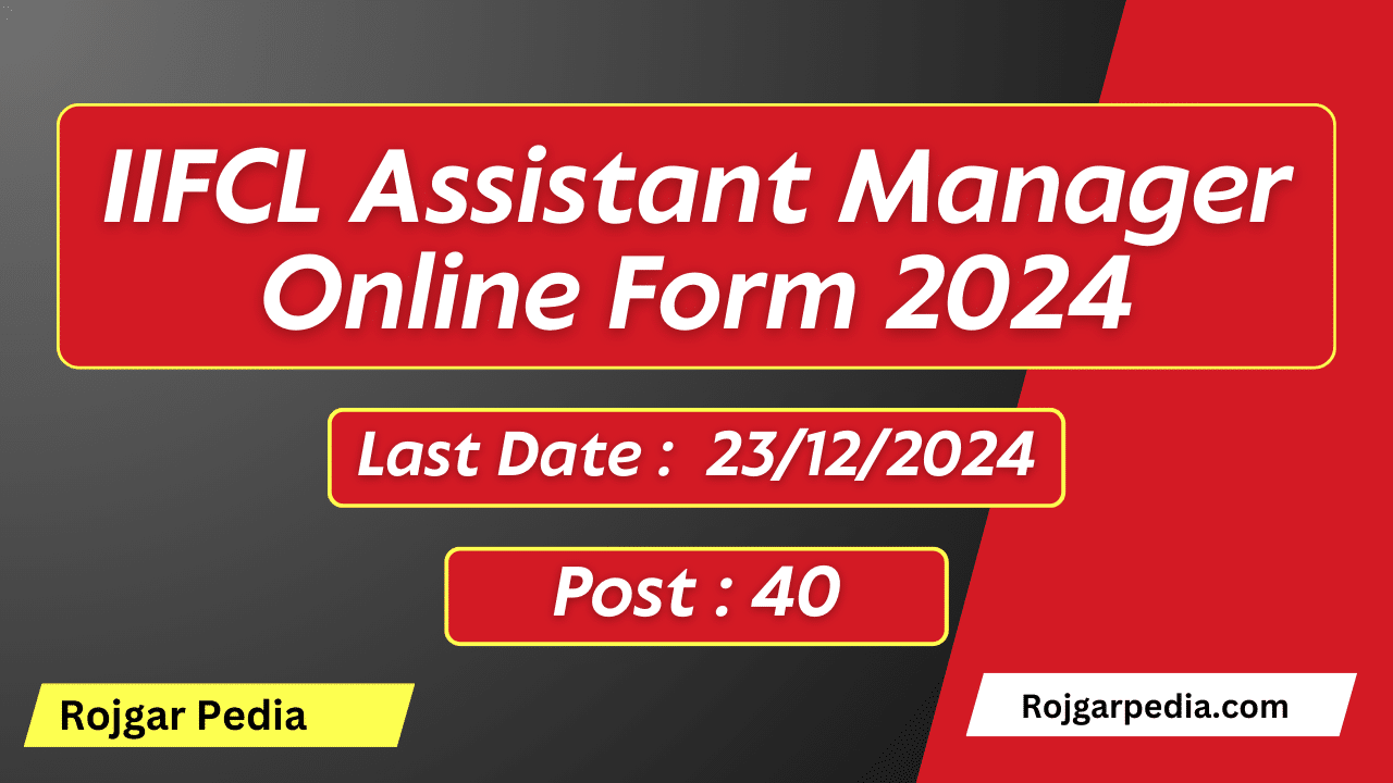 IIFCL Assistant Manager Online Form 2024 - Great News