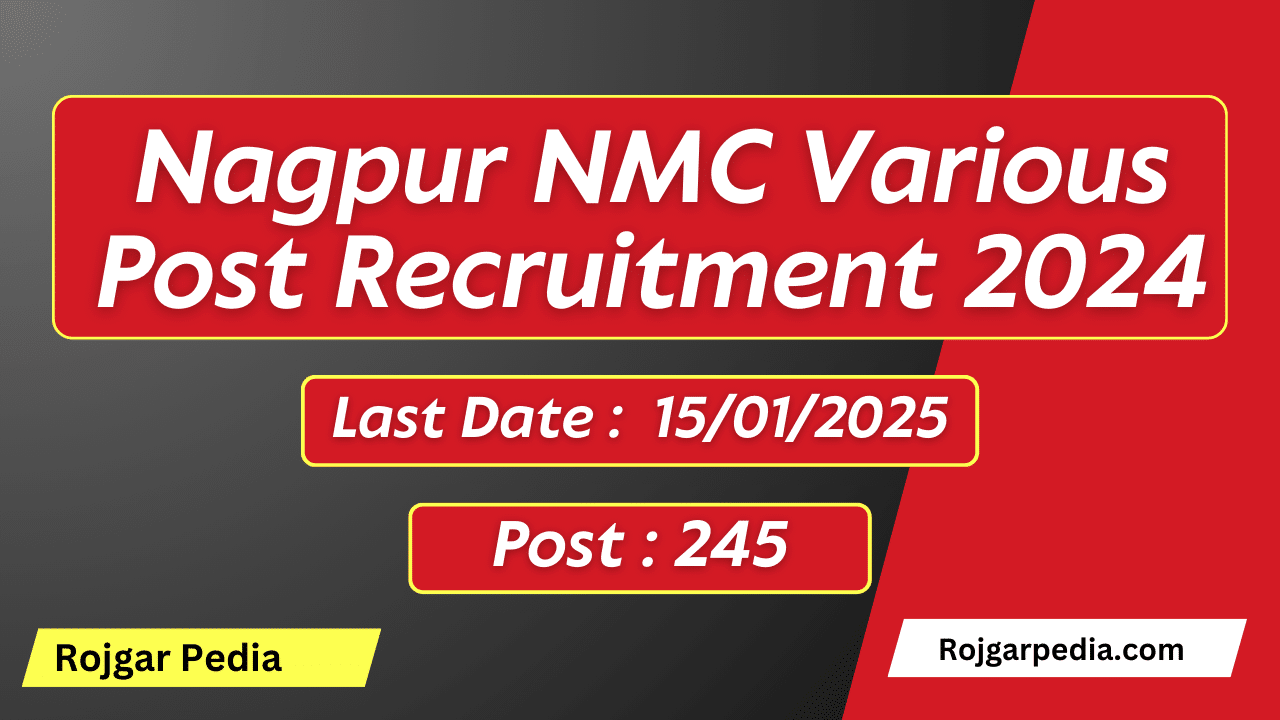 Nagpur NMC Various Post Online Form 2024