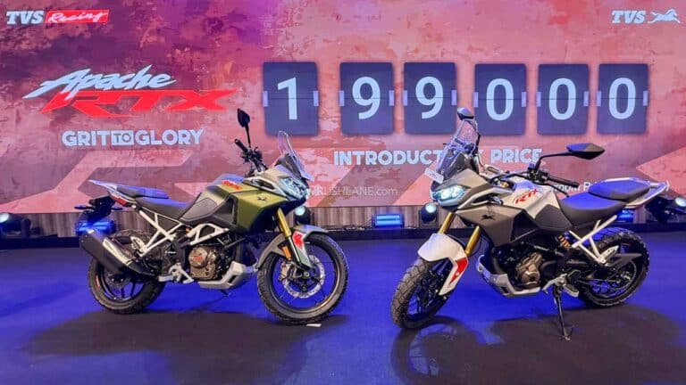 TVS Apache RTX 300 Launched at Rs 1.99 lakh